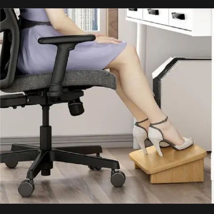 Premium MDF Wooden Foot Rest Stool | Ergonomic Foot Step for Office ...