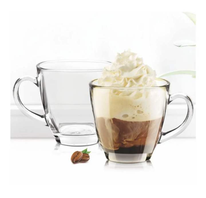 Clear Square Shaped Glass Tea\Coffee Cup Set Of 6 Pieces 180ml | Daraz ...