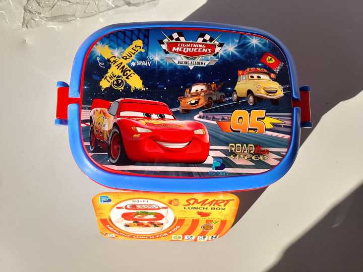 Kids Cartoon Cars Lunch Box – Lightning 95 Design | School Lunch Box ...