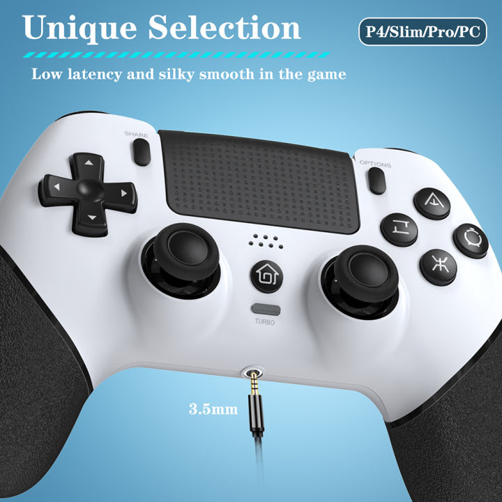 Gaming Controller 6 Axis Gyro Bluetooth-Compatible Macros Turbo Dual ...