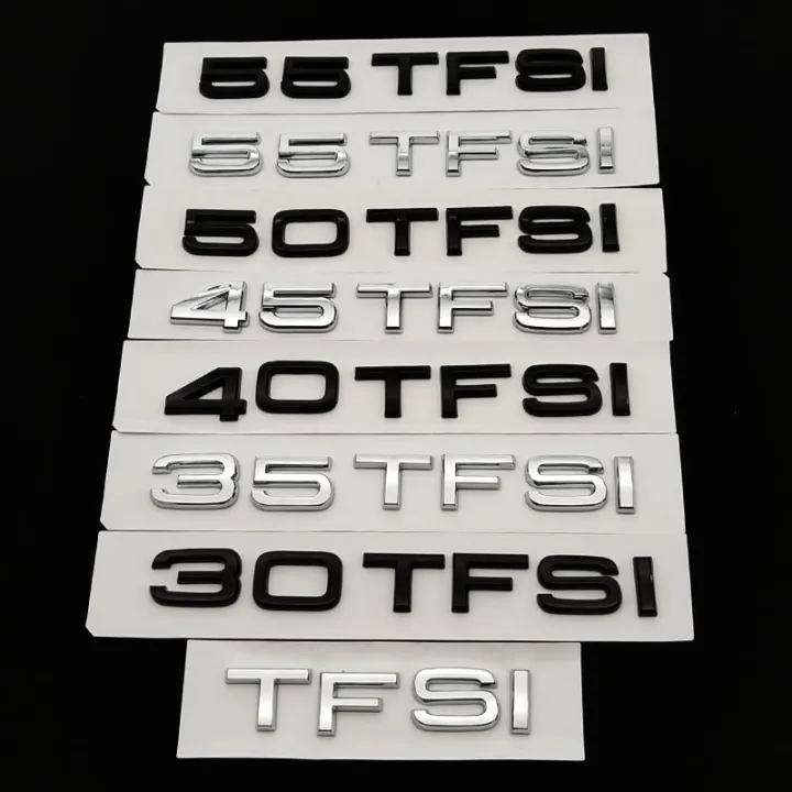 3D ABS 30 35 40 45 50 55 TFSI Logo Letters Car Trunk Emblem Badge ...