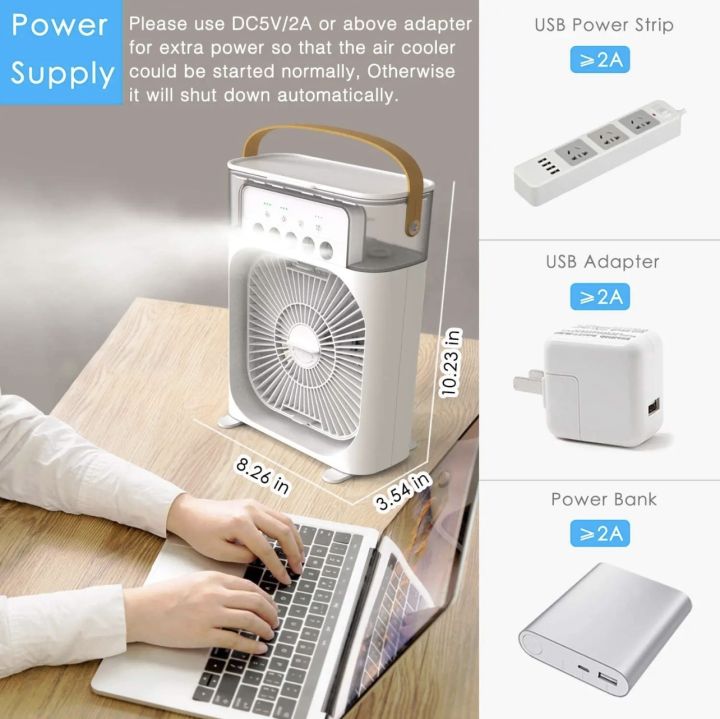 Rechargeable fan Portable Humidifier cooler Fan Small Air Cooler ...