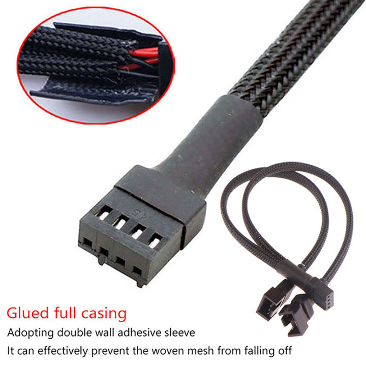 PWM Fan Splitter 4pin Adapter Cable 1 To 1 2 3 4 Computer CPU Fan ...