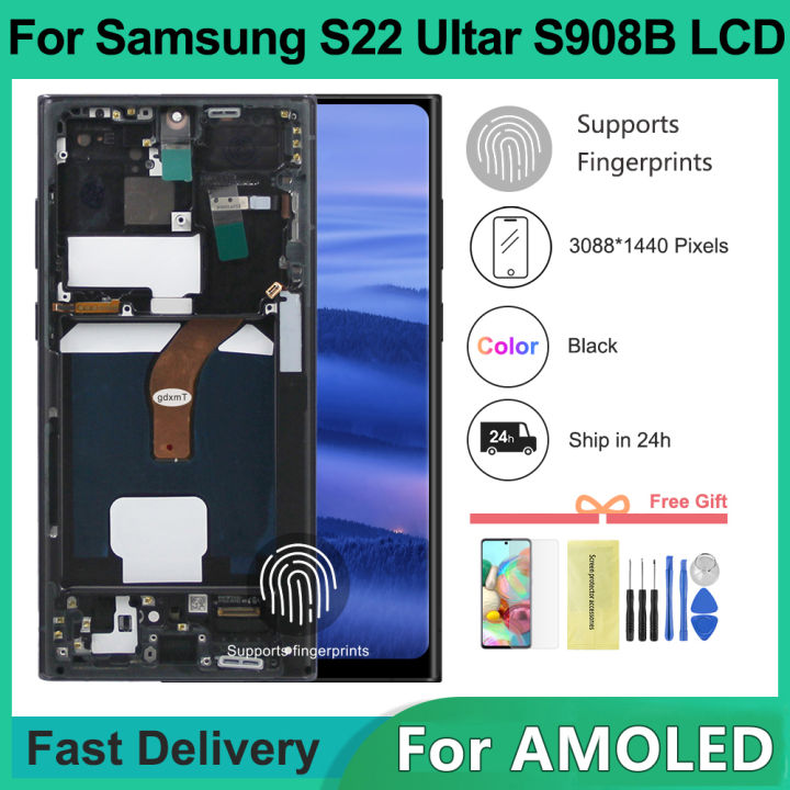 AMOLED S22 Ultra Screen With Frame Assembly for Samsung S22 Ultra 5G ...
