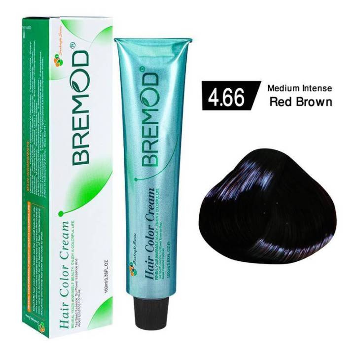 Bremod Hair Color Cream 4.66 Medium Red Violet Brown 100ml | Daraz.pk