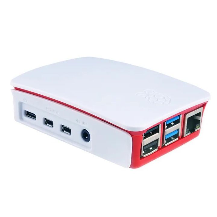 Raspberry Pi 4 b case (white/red) Raspberry Pi Case | Shop.com.mm