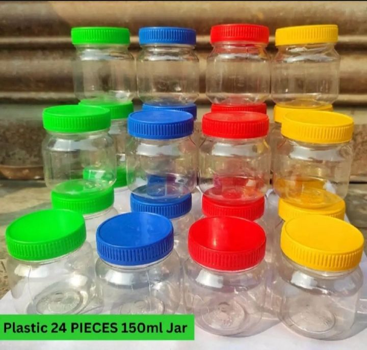 24Pis Plastic Jar 150ml Multicolour | Daraz.com.bd