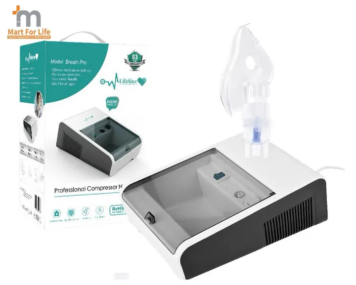 Lifeline Breath Pro Compressor Nebulizer Machine for Adults & Kids ...