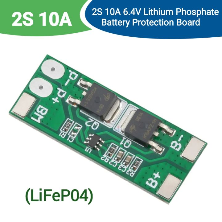 2S 10A 6.4V BMS Lifepo4 Phosphate Battery Charge Protection Board ...