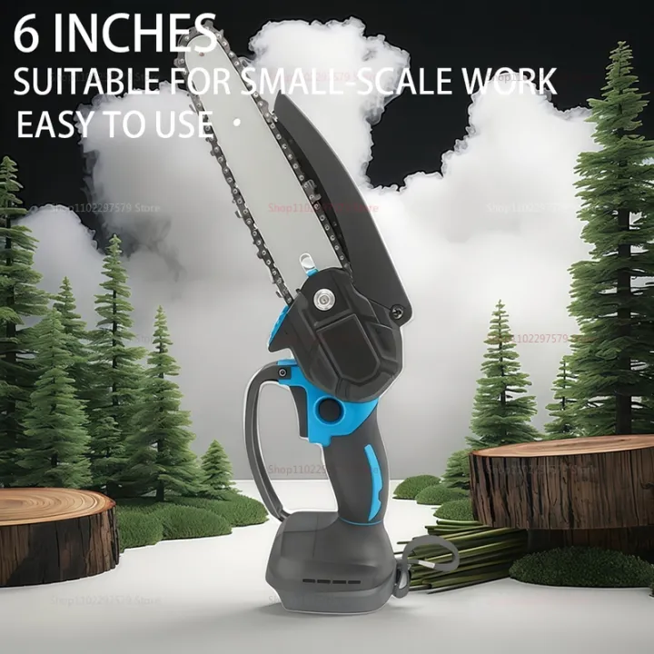 6-inch Cordless Mini Chainsaw 18V Rechargeable Electric Handheld Chain ...