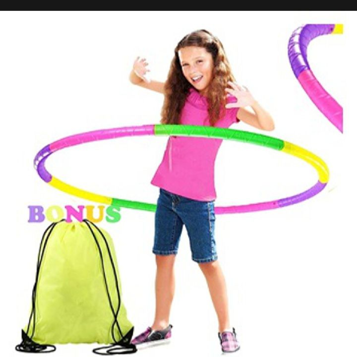 Rainbow Plastic Hula Hoop Ring For Exercise- Multicolor | Daraz.pk