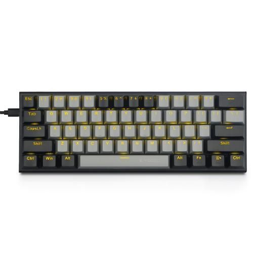 E-YOOSO Z11 Wired Solid Backlit 61 Keys Mechanical Gaming Keyboard with ...
