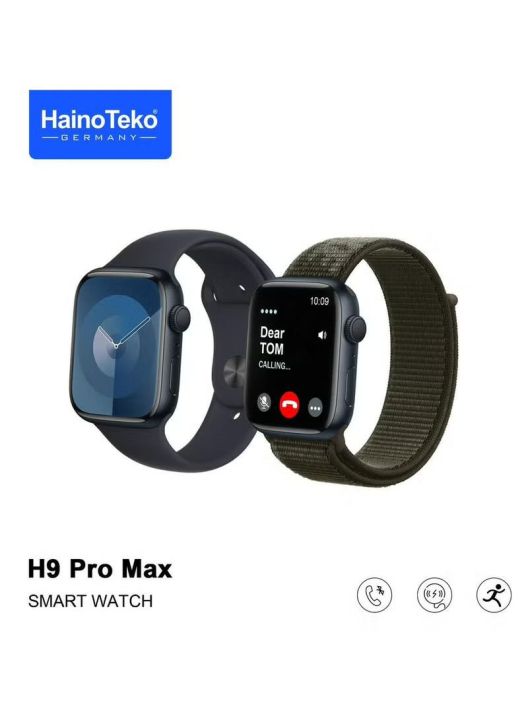 Haino Teko Germany H9 Pro Max Smart Watch AMOLED Display with 2 Pair Strap | Daraz.lk