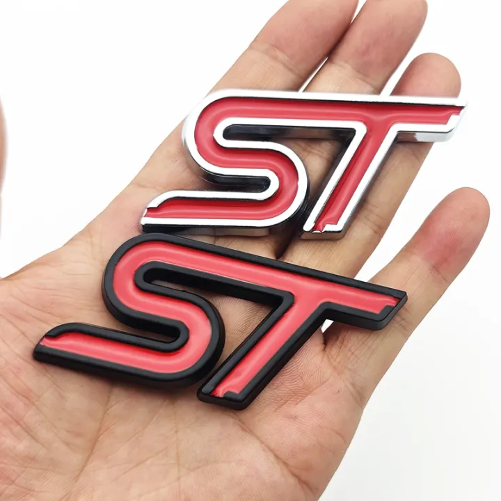 3D Metal Car Rear Trunk Front Grill Logo ST Line Emblem For Ford Kuga ...
