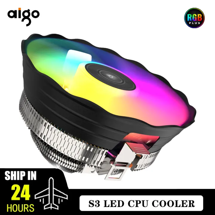 Aigo S3 CPU Cooling Processor Air Cooler Fan RGB PWM Hielera Intel LGA ...