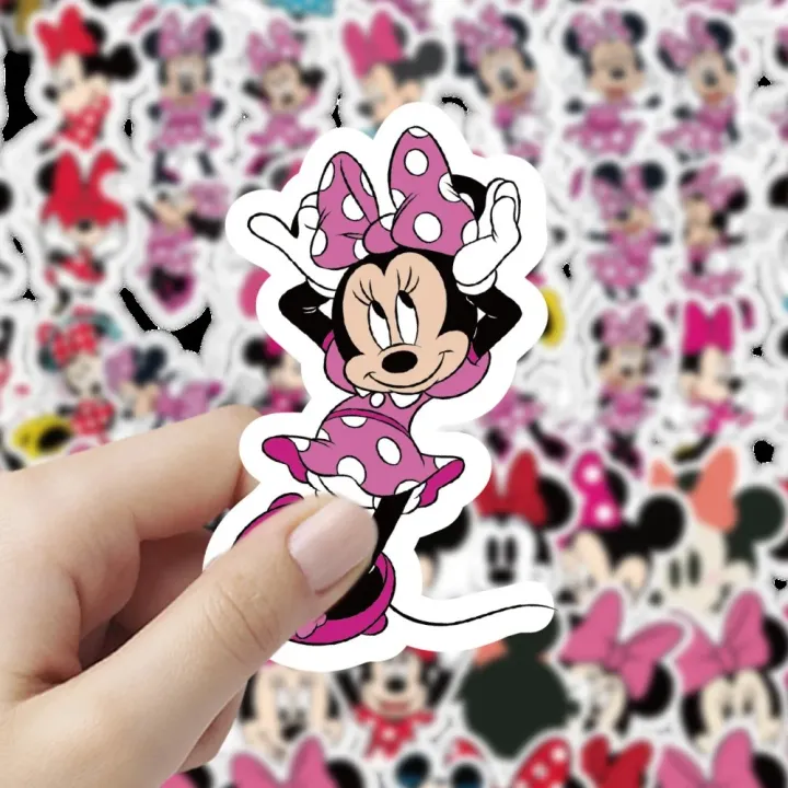 50pcs Disney Cartoon Minnie Mouse Stickers Cute Notebook Phone Fridge ...