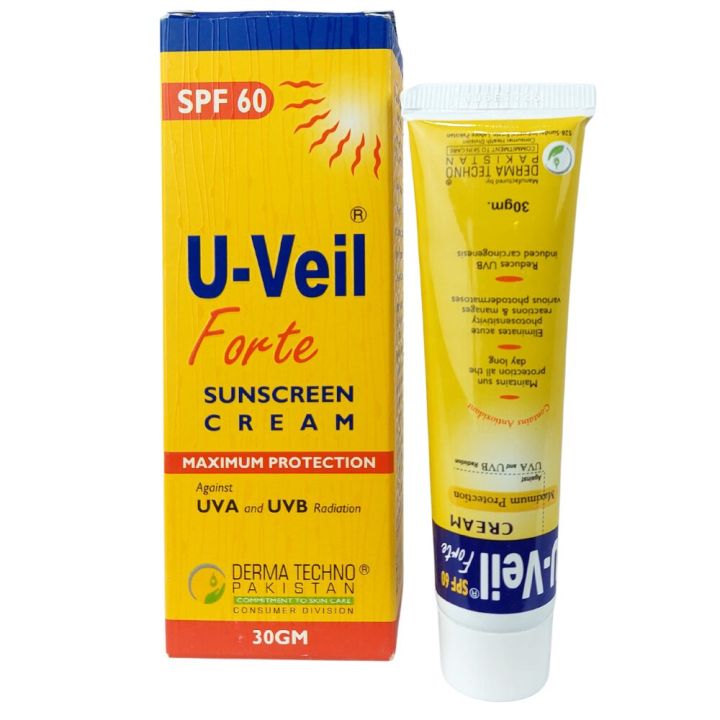 U Veil forte sunscreen SPF60 30gm sun protection | Daraz.pk