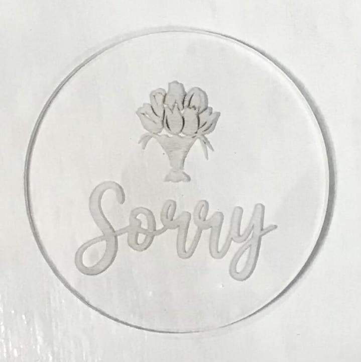 Sorry fondant embosser cookie stamp | Daraz.pk