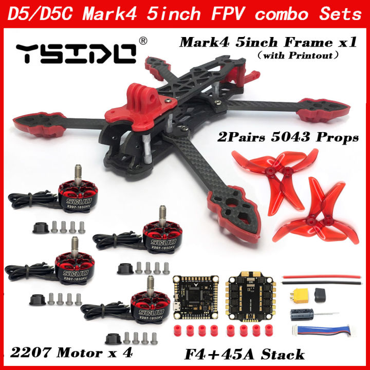 Mark4 5inch D5 D5C FPV Wheelbase Carbon Fiber Frame 5mm Arm 5043 ...