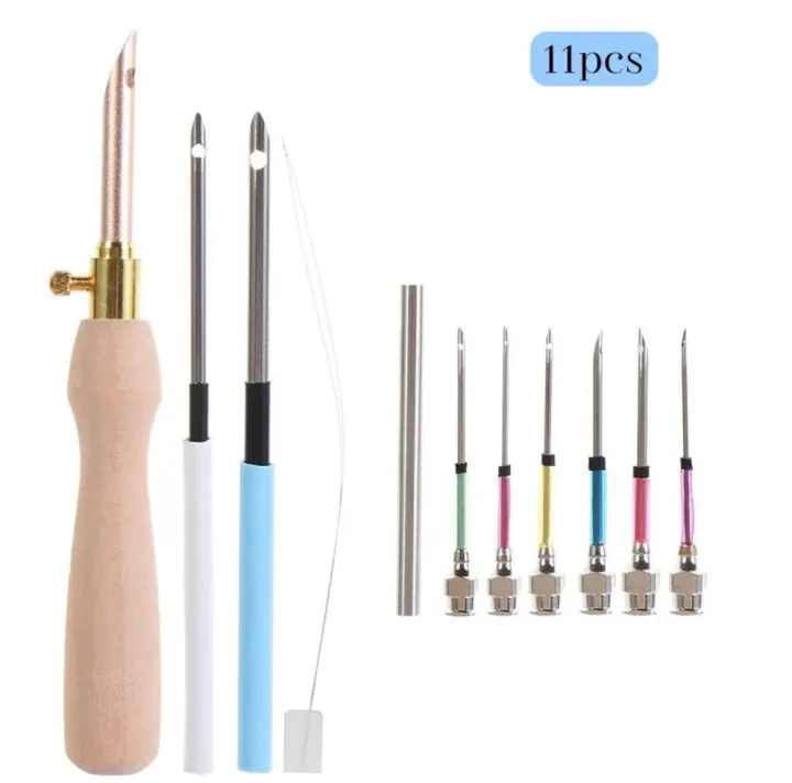 11Pcs Punch Needle Embroidery Kit Wooden Yarn Embroidery Pen | Daraz.pk