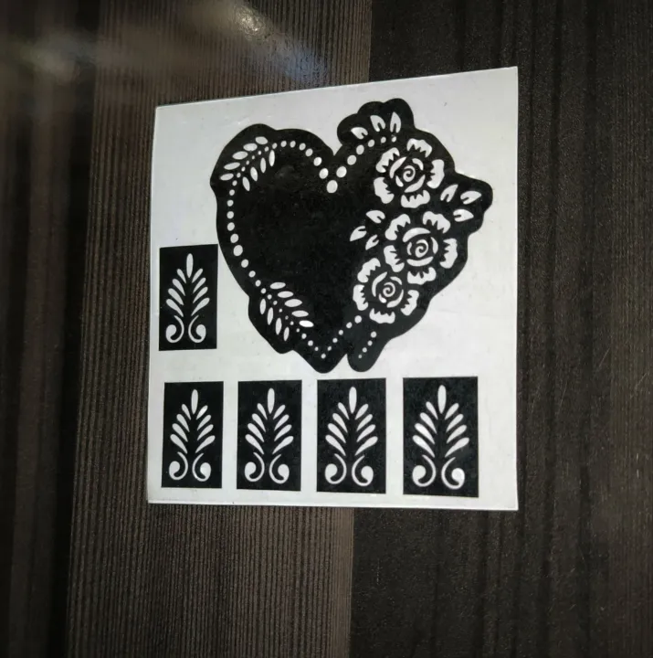 Mehndi Designs Sticker, Henna stickers Mehndi stencil beautiful Design ...