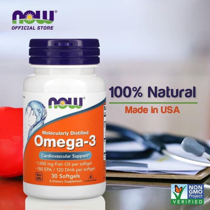 Now Foods Omega 3 Fish Oil 1000mg 30 Caps | Daraz.lk