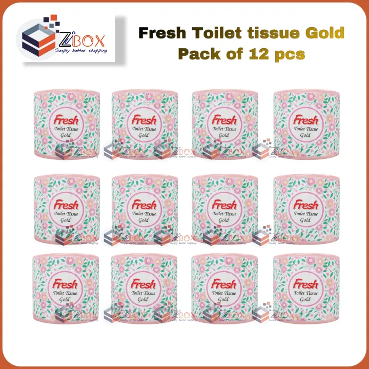 Fresh Toilet Tissue Paper Gold Pack of 12 pcs | Daraz.com.bd