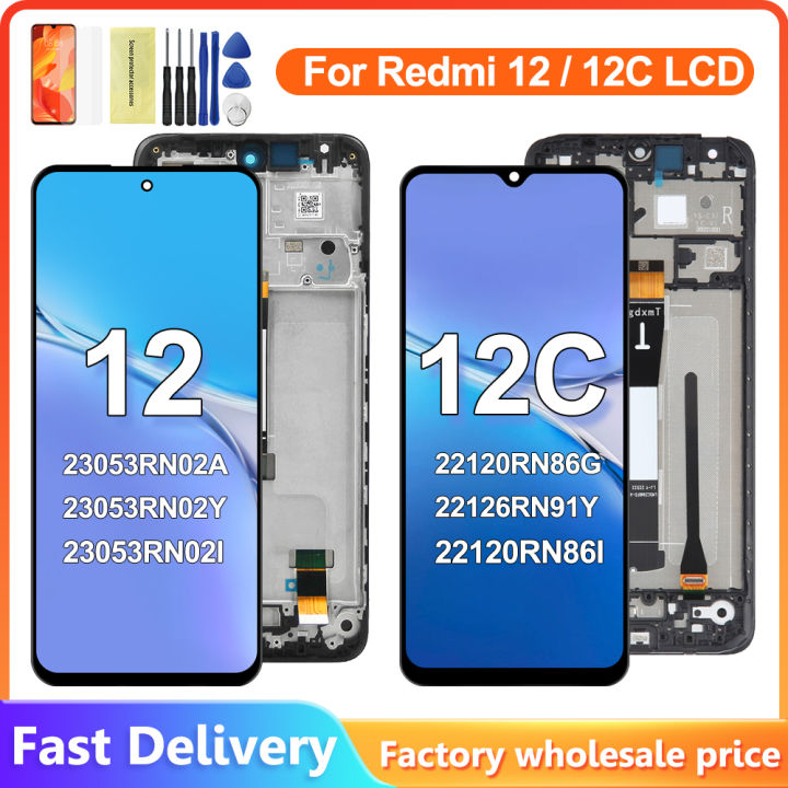 For Xiaomi Redmi 12 LCD Screen Touch Digitizer Assembly with Frame ...