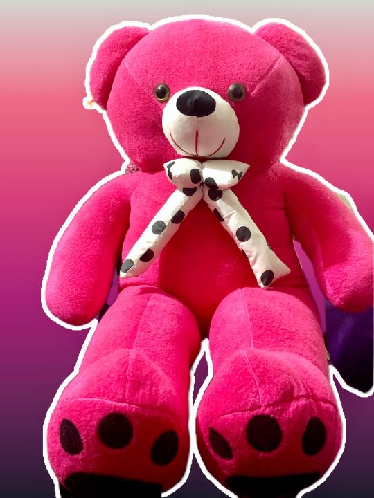Stuffed Soft Pink Friendly Teddy Bear (Bigger than Normal Size ) | Daraz.pk