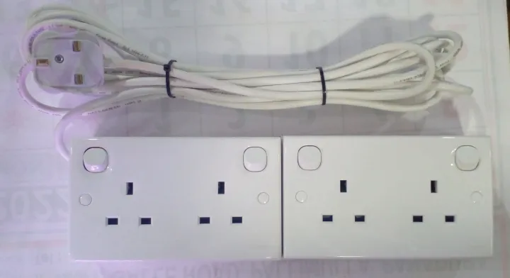 Heavy-duty Extension Cord - 5 Meter Wire Code Multi Plug - 13A Trailer ...