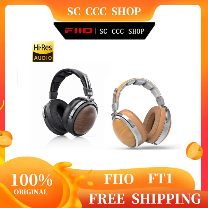 FIIO FT1 HIFI Wired Headphones Walnut Wood Earphones 60mm Dynamic CCAW ...