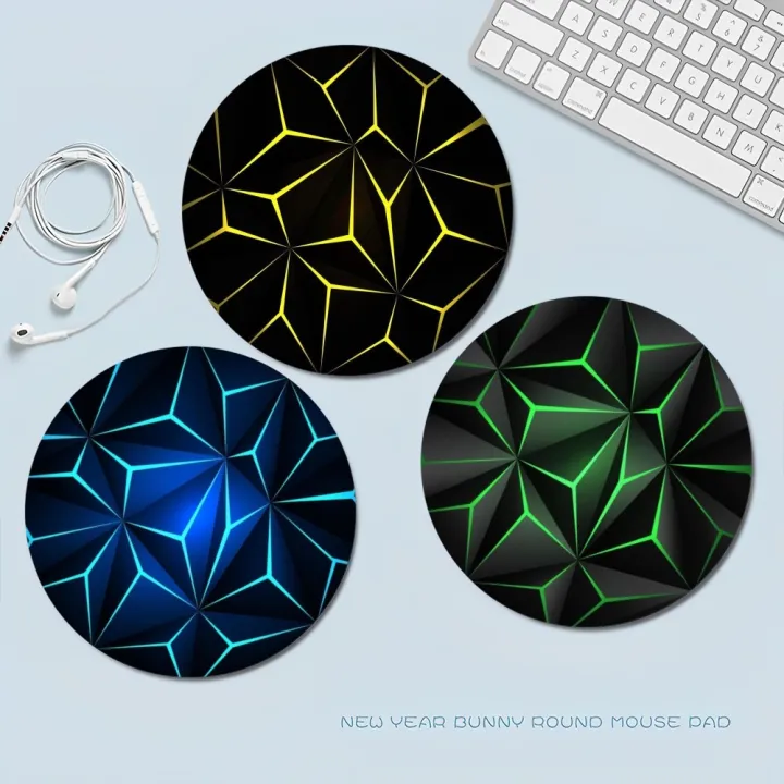 Geometric Round Custom Skin Kawaii Cartoon Anime Gaming Mouse Pad ...