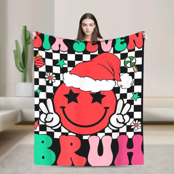 Six Seven Bruh Meme Gen Alpha Slang Blanket Soft Warm Bedding Throw for ...