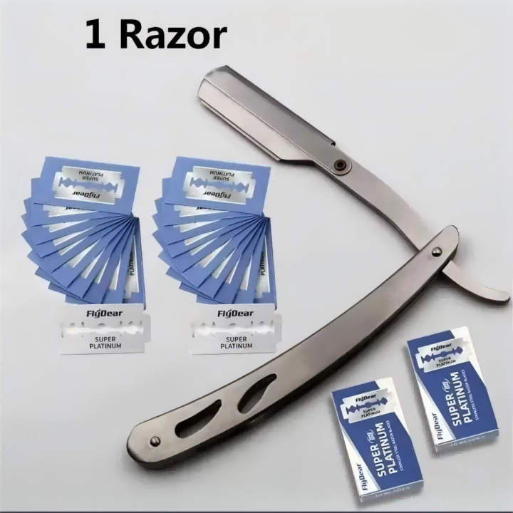 Men Professional Barber Razor Manual Shaver Straight Edge Stainless ...