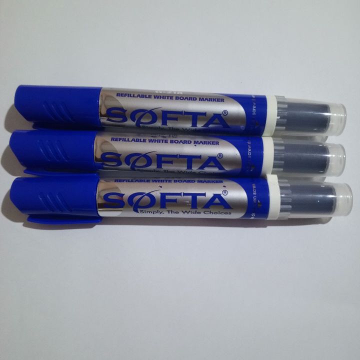SOFTA Refillable White Board Marker 1pcs + 1 Ink Nob Multi Colour ...
