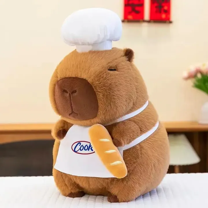 30cm Chef Bread Capybara Plush Simulation Kawaii Capibara Anime Fluffty ...