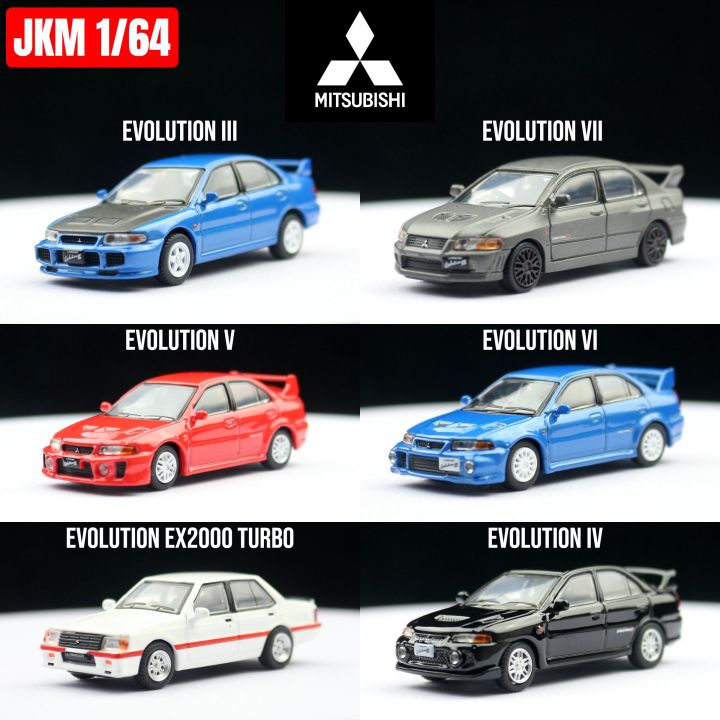 1/64 Mitsubishi Lancer Evolution EVO Family JDM Initial D Toy Car Model ...