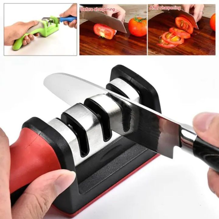 Knife Sharpner 3 Stage Knife Sharpner 3 Level for Chef Manual Kitchen ...