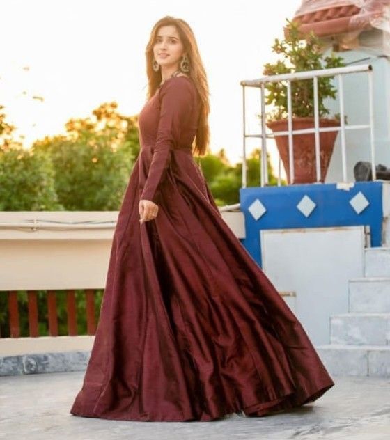 Beautiful flare katan frocks, for wedding events or party function, for ...