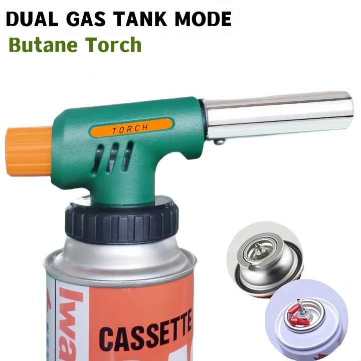 Rotatable 360° Butane Torch Dual Gas Cylinder Compatible for Low ...