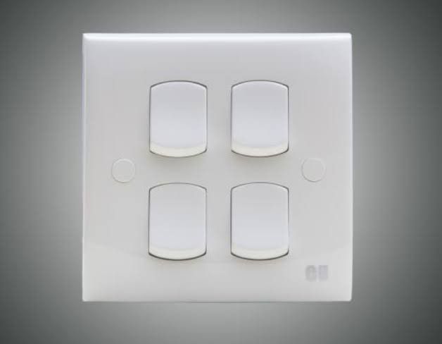 Energypac EG Series 10A 4 Gang Electrical Wall Switch 4Gang | Daraz.com.bd
