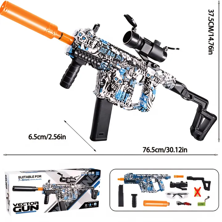 Vector Electric Gel Ball Blaster Toy Gun – Automatic Rechargeable Water ...