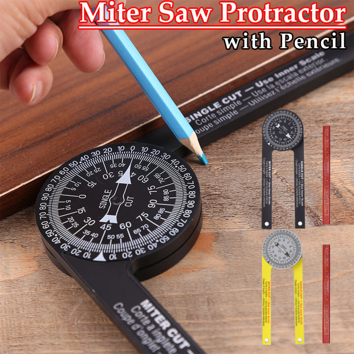360° Angle Finder Aluminium Alloy Miter Saw Protractor Woodworking ...