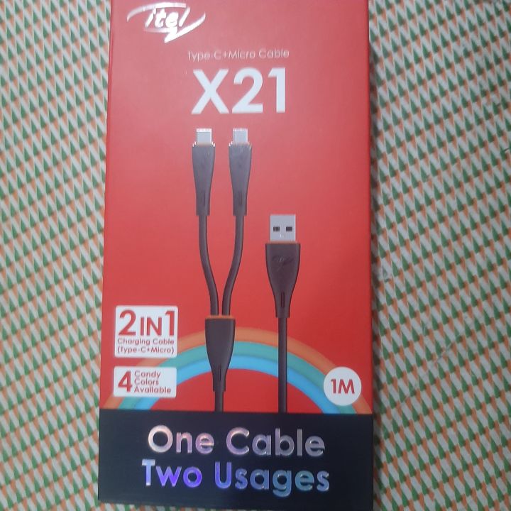 itel Type c + micro cable | Daraz.com.bd