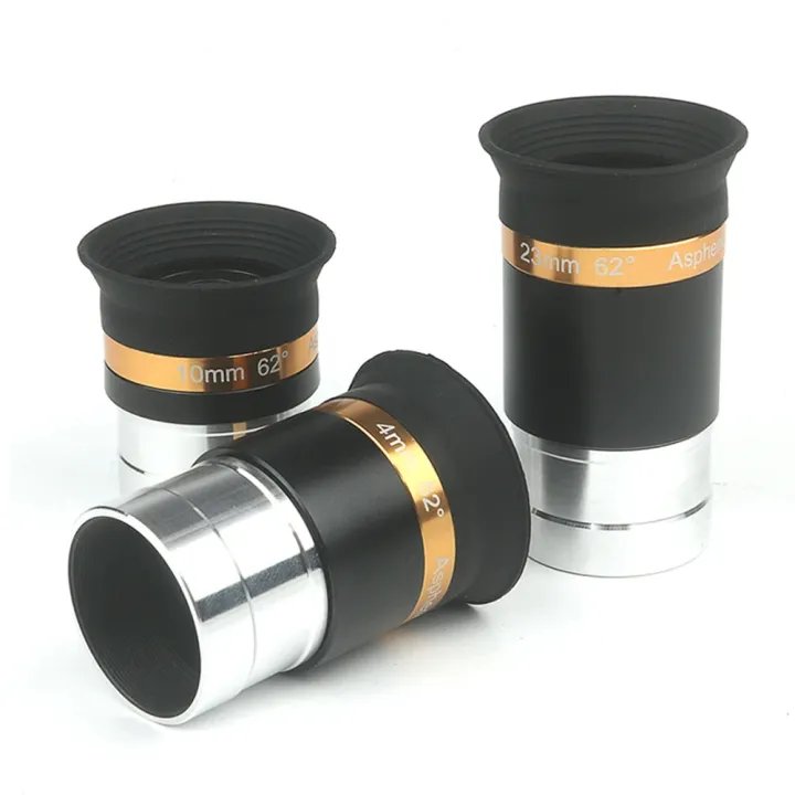 62° Aspheric Eyepiece Kits (4mm 10mm 23mm) Focal Length 1.25 Inch Lens ...