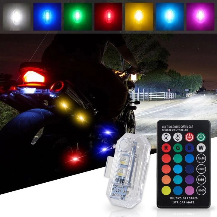 LED Motorcycle Flash Warning lamp 7 Color Mini USB Drone Strobe Light ...