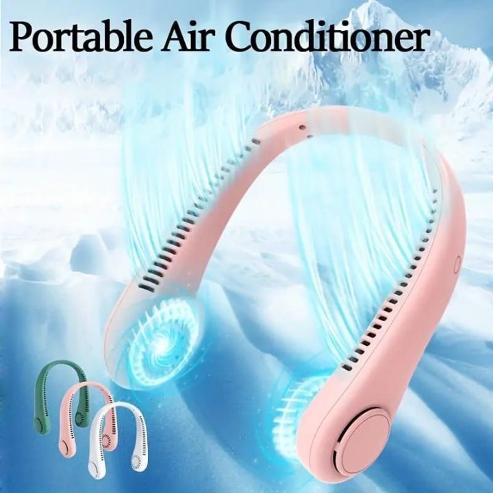 Portable Neck Fan, Hands Free Bladeless Fan, 360° Cooling Personal ...