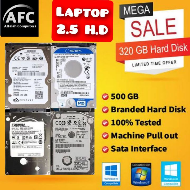 Laptop Hard Drive All Brand.. 500gb, 320gb, 250gb, 160gb, 80gb. 100% ...