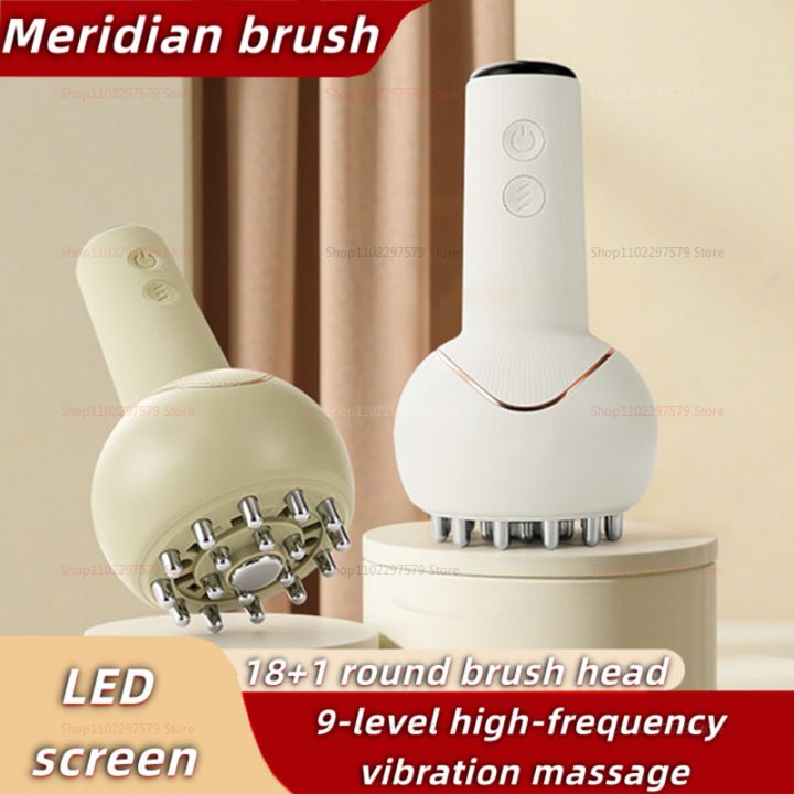 Electric Meridian Brush Scrapping Microcurrent Vibration Red Light Hot ...