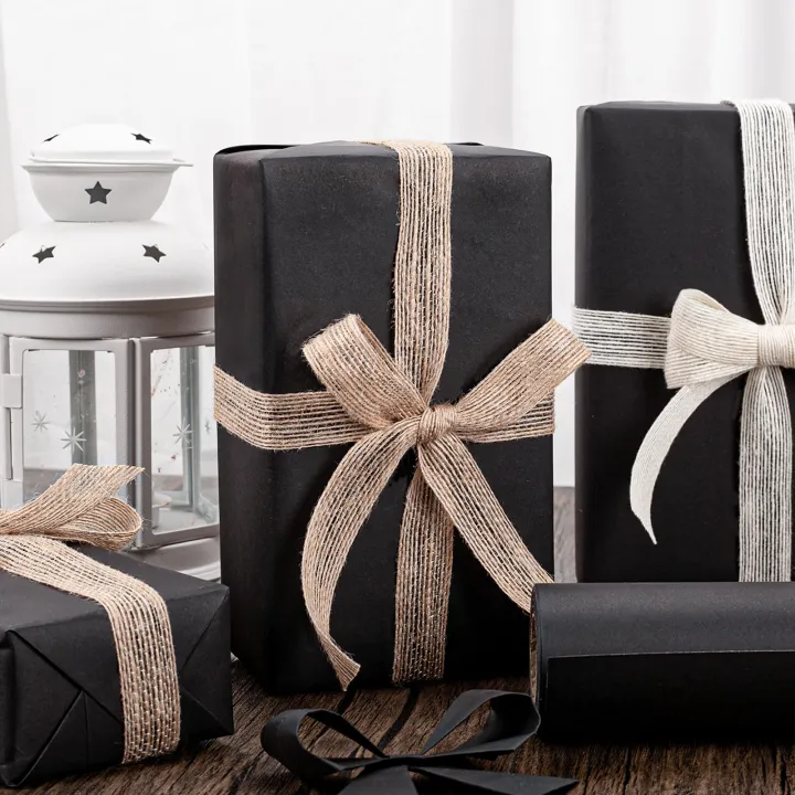 KRAFT For GIFT Paper Black Origami WRAPPING Raw ROLL DESIGN Packaging ...